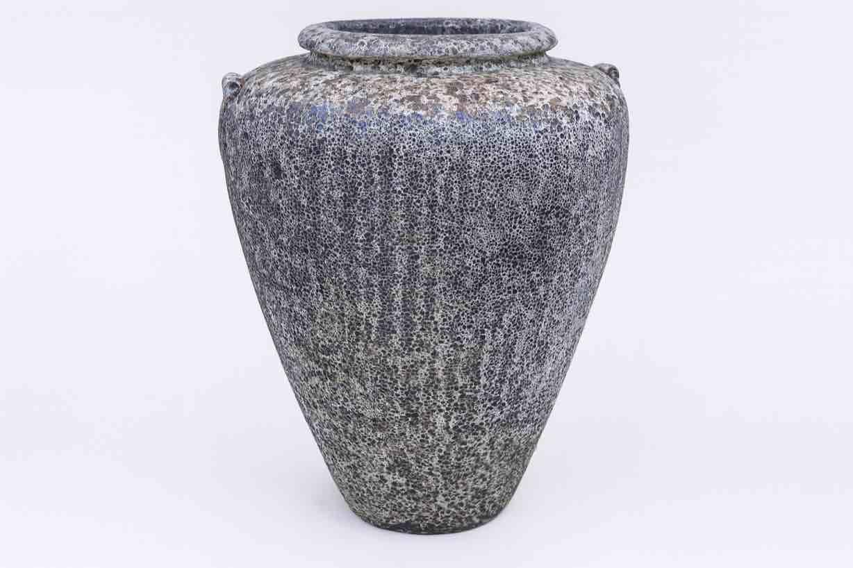 Glazed Ceramic Large Jar - Black Atlantis - 850mm Ø x 1100mm H - Round ...