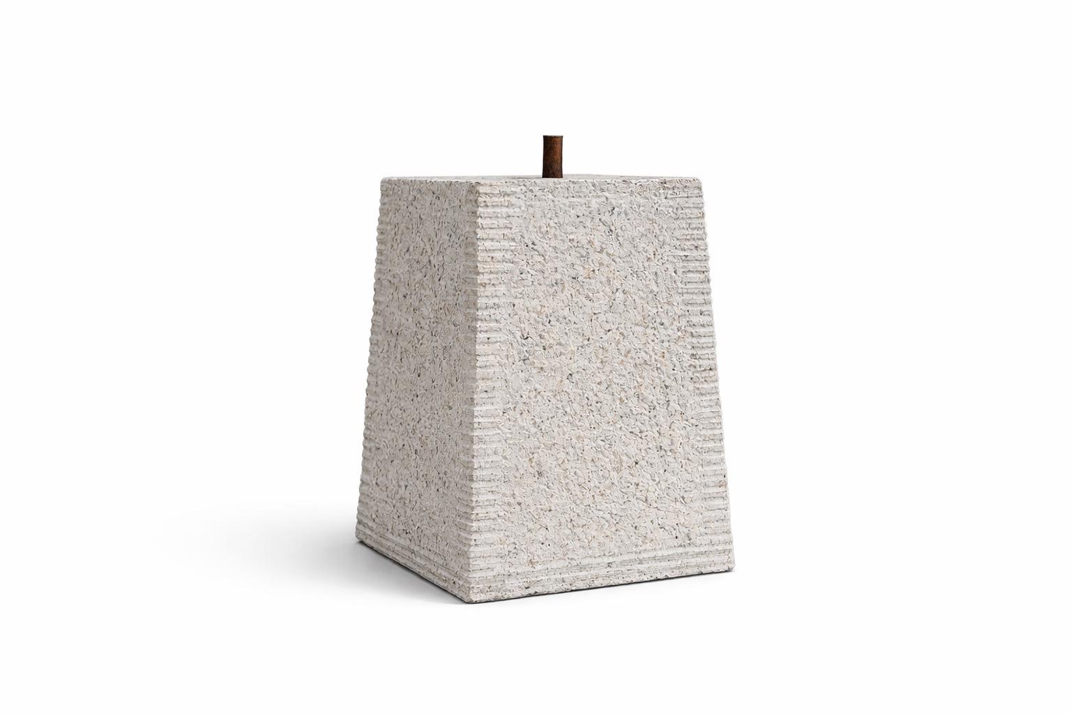 Granite Tapered Square Staddle Stone with Steel Pin - 230mm High ...