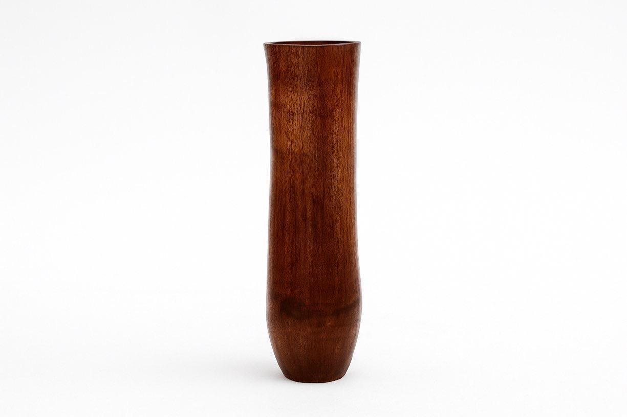 Palm Wood - Vas Palem Decorative Vase - Round Wood of Mayfield
